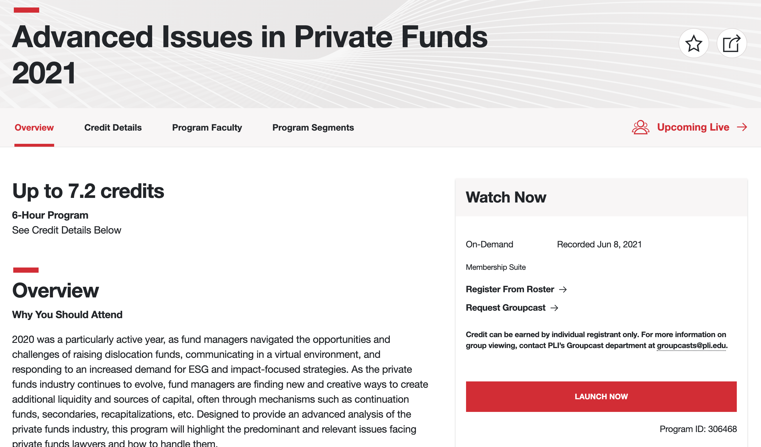 Separate Certificates for Segments of a Full On-Demand Program