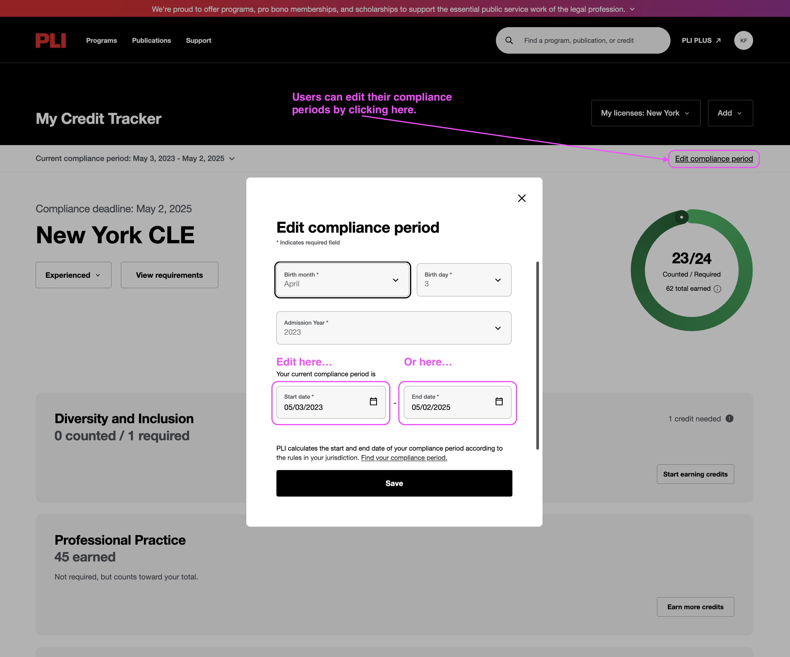 Do you have a guide to using PLI's Credit Tracker?