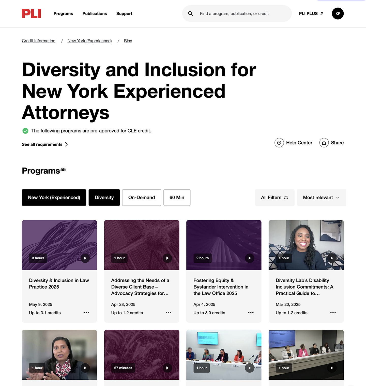 How does PLI track my credit in my Credit Tracker?
